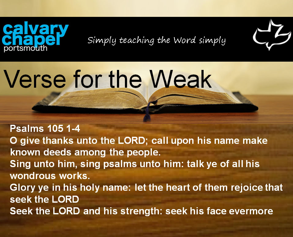 Psalm 105 1 4 Calvary Chapel Portsmouth Psalm 105 1 4 Calvary Chapel Portsmouth